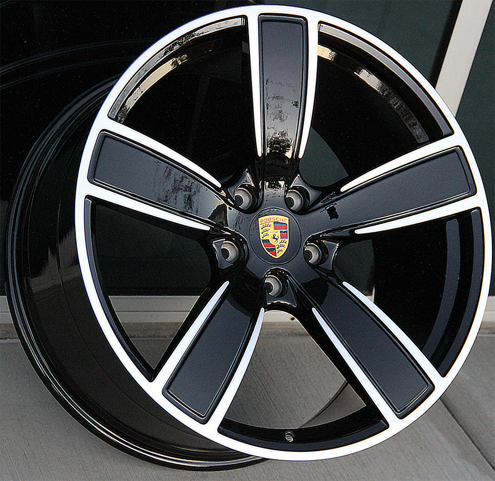Porsche Wheels P005 22x10/22x11 5x130 Black Machined fit Cayenne S GTS – WheelplusUSA