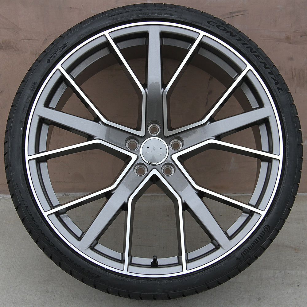 Audi Wheels 1332 22x10 5x112 Gunmetal Machined Fit A7 A8 Q5 Sq5 Q7 Q8