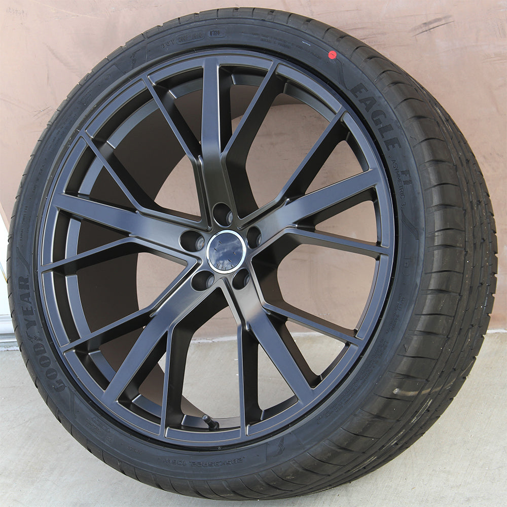 Audi Wheels 1332 22x9 5 5x112 Matte Black Fit A7 A8 Q5 Sq5 Q7 Q8 Sq7 S