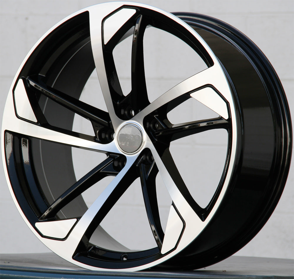 Audi Wheels 5617 19x8 5 5x112 Black Machined Fit A3 S3 A4 S4 A5 S5 A6