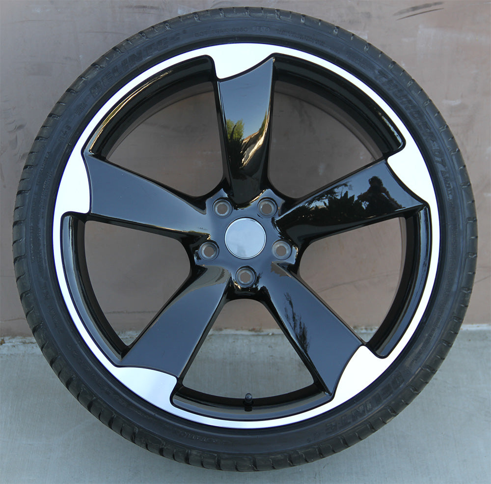 Audi Wheels 5328 19x8 5 5x112 Black Machined Fit A3 S3 A4 S4 A5 S5 A6