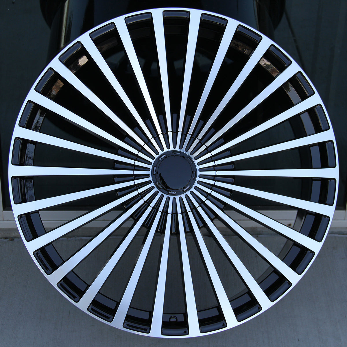 Mercedes Benz Wheels 805 22x9/22x10.5 5x112 Black Machined fit ML GL G ...