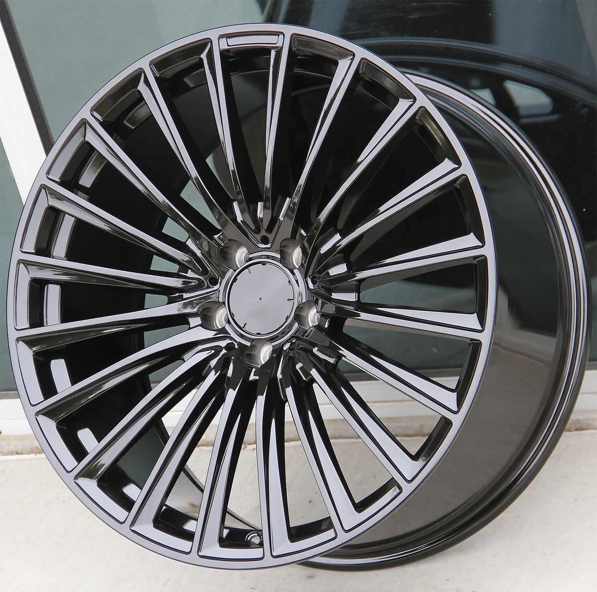 Mercedes Benz Wheels M023 19x8.5/19x9.5 5x112 Gloss Black fit C E CL C ...