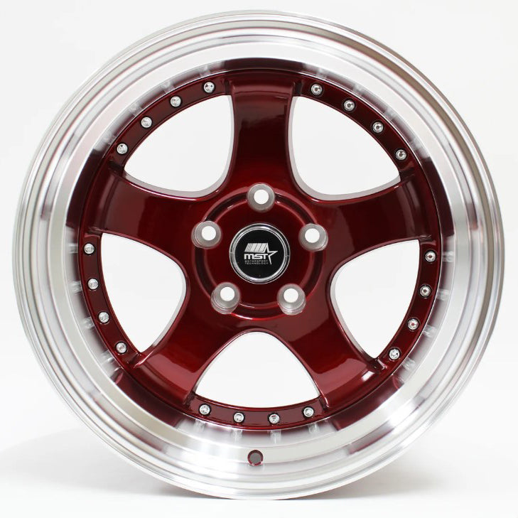 MST Wheels Mt07 Candy Red Machined Lip – WheelplusUSA