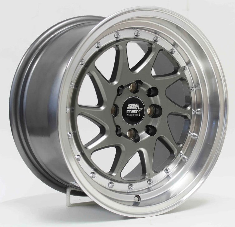 MST Wheels Mt28 Gunmetal Machined Lip – WheelplusUSA