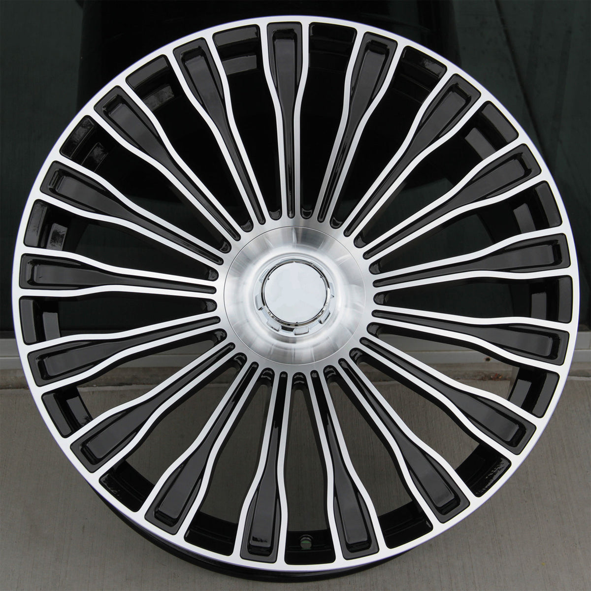 Mercedes Benz Wheels 9994 22x9/22x10 5x112 Black Machined fit S CL Cla ...