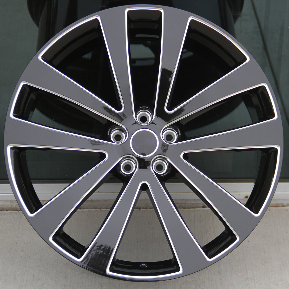 Land Rover Wheels 5597 22x9.5 5x120 Gloss Black Milled fit Range Rover ...