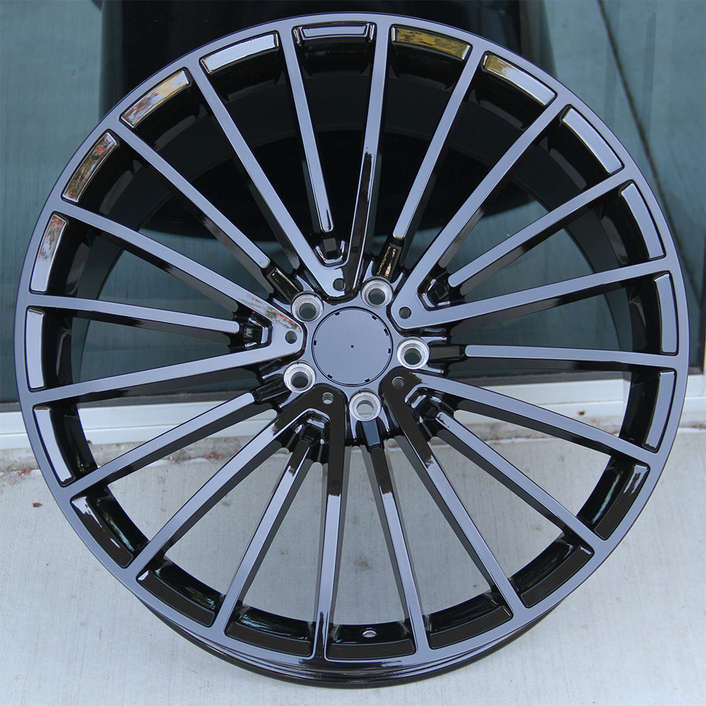 Mercedes Benz Wheels 2054 19x8.5/19x9.5 5x112 Gloss Black fit C E CL C ...