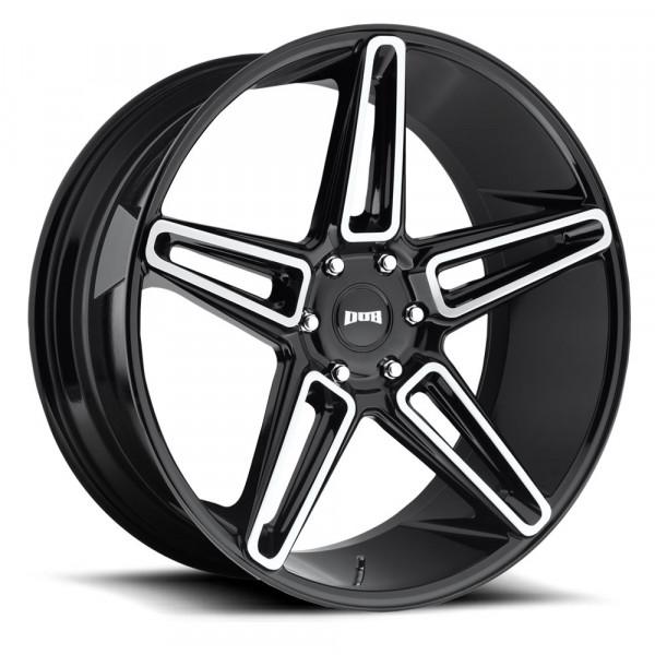 Dub Wheels LIT Gloss Black Brushed Face – WheelplusUSA