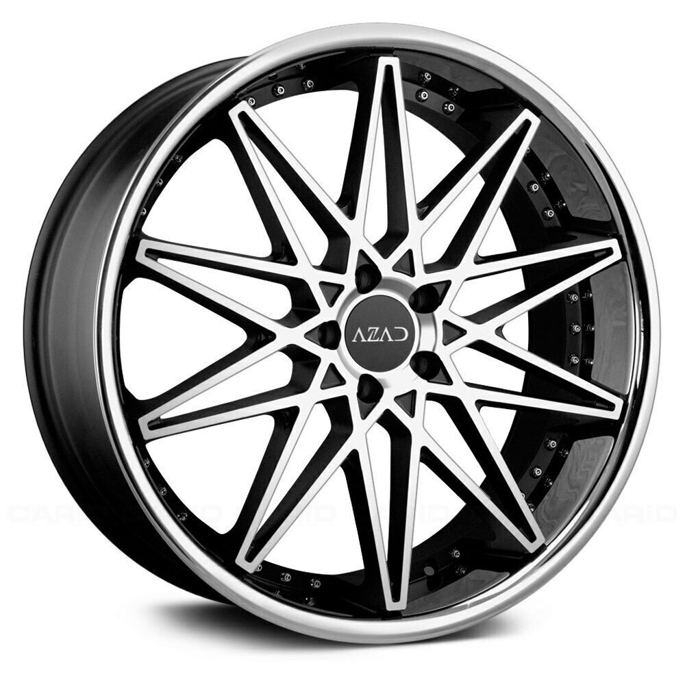 Azad Wheels AZ41 Black Machined Stainless Chrome Lip – WheelplusUSA