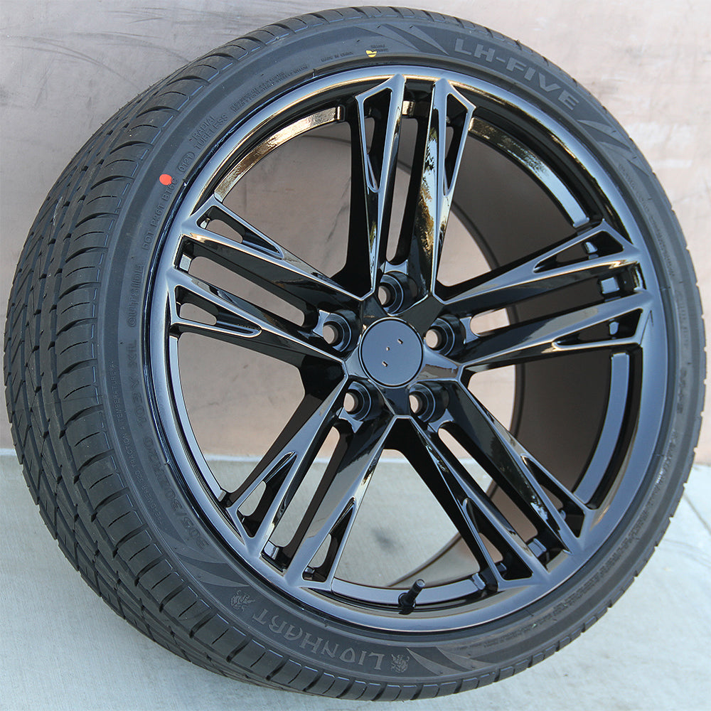 Chevy Wheels F36 20x10/20x11 5x120 Gloss Black fit Camaro ZL1 Edition ...