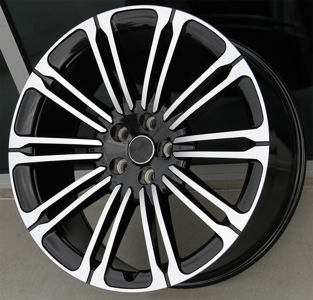 Land Rover Wheels 841 23x9.5 5x120 Black Machined fit Range Rover Spor ...