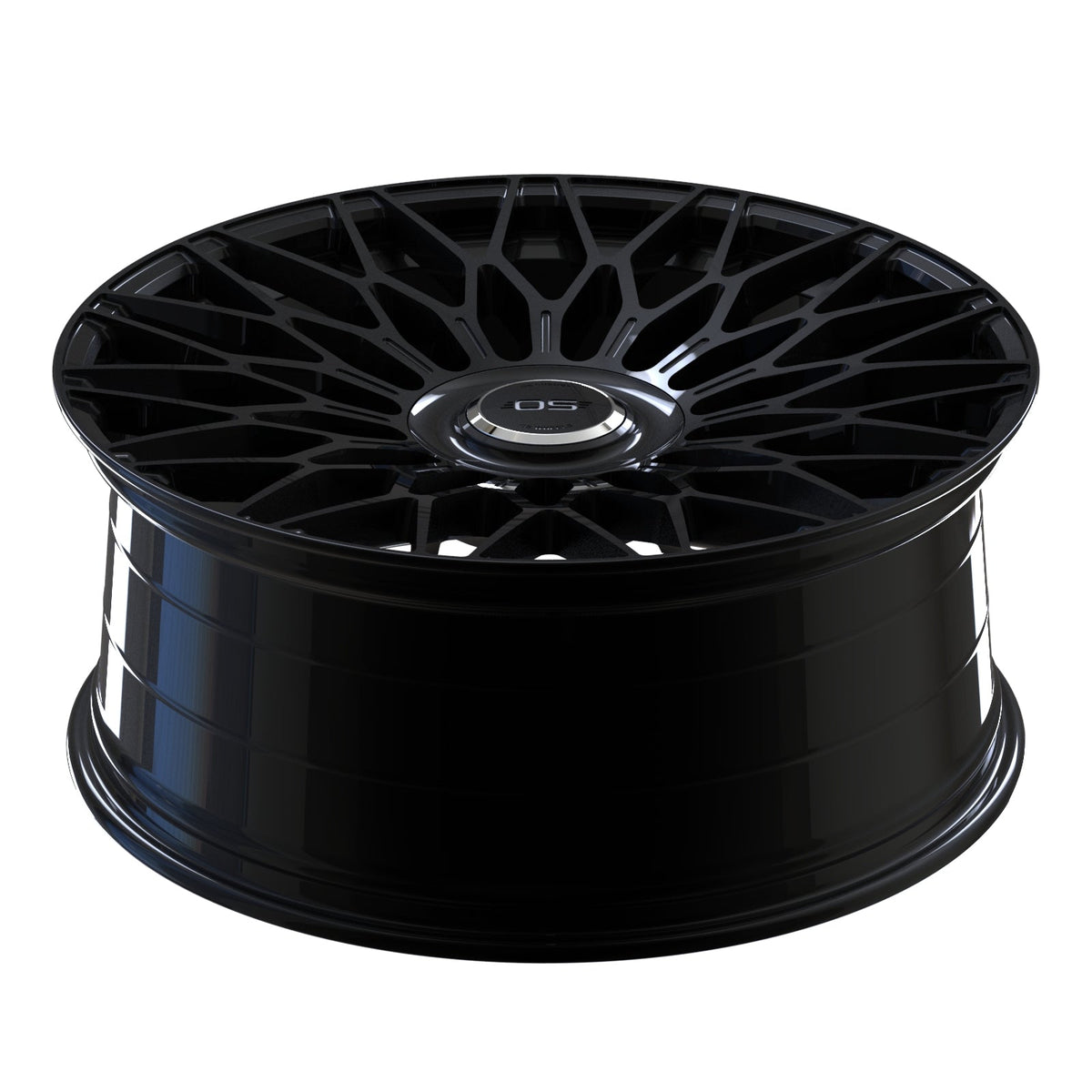 OS Wheels FF01 Flow Forged Gloss Black with Floating Caps – WheelplusUSA