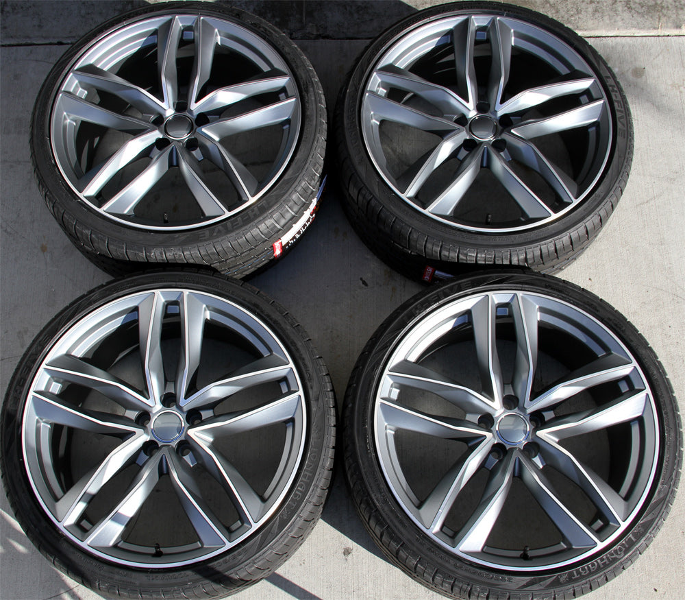 Audi Wheels 1196 17x7.5 5x112 Gunmetal Machined fit A3 S3 A4 S4 A5 S5 ...