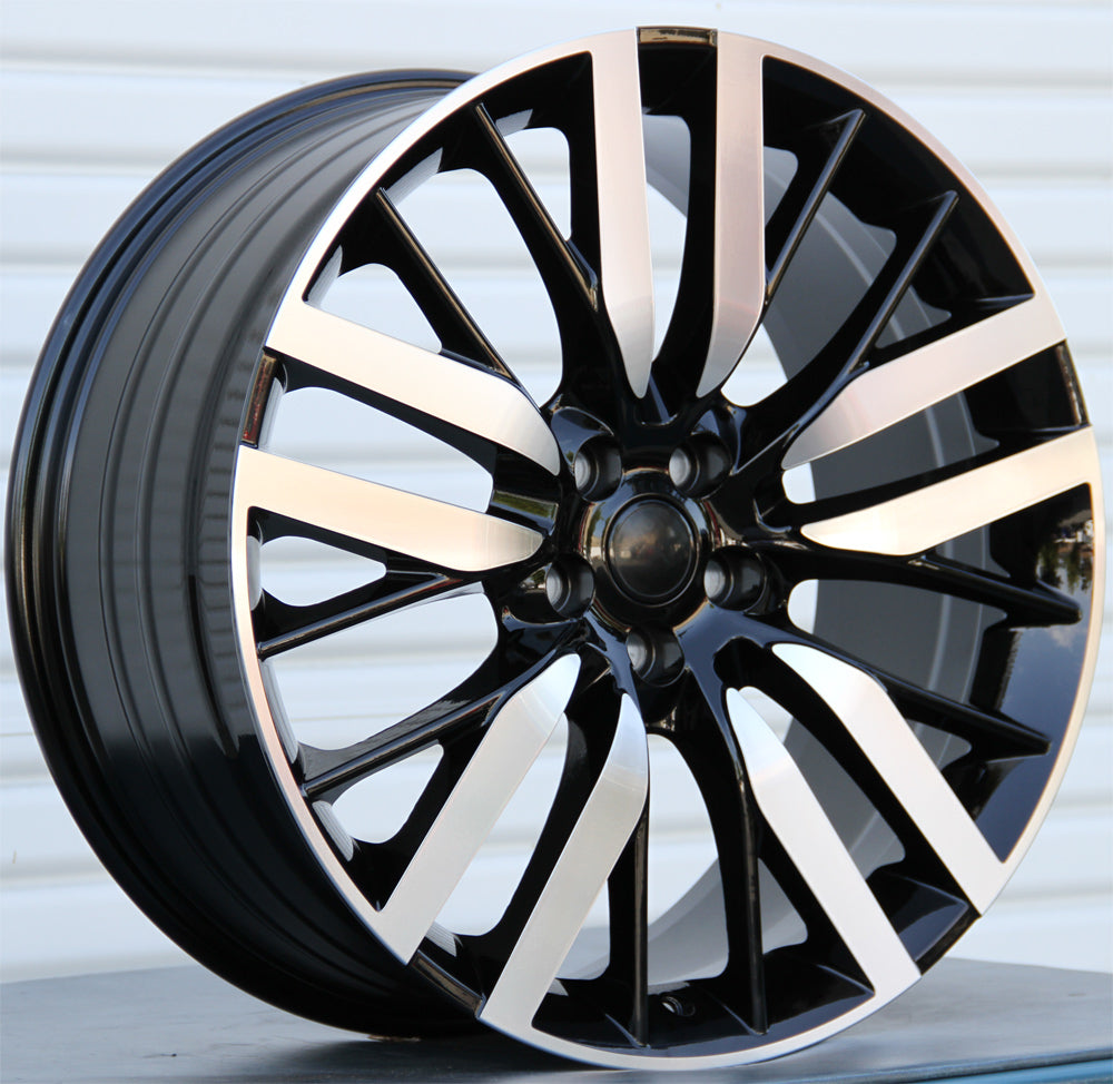 Land Rover Wheels 1278 22x10 5x120 Black Machined fit Range Rover Spor ...