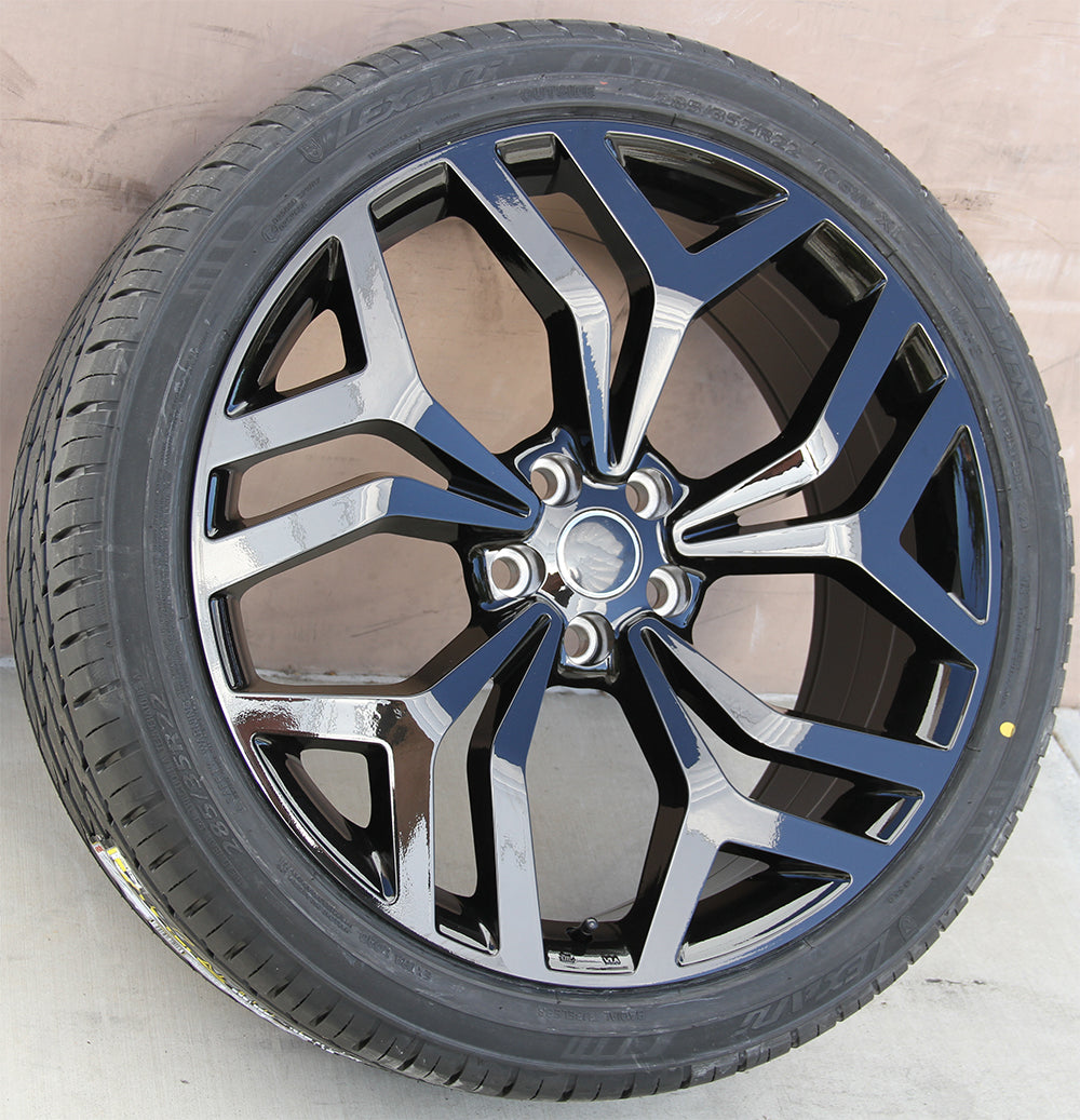 Land Rover Wheels 1602 22x9.5 5x120 Gloss Black fit Range Rover Sport ...