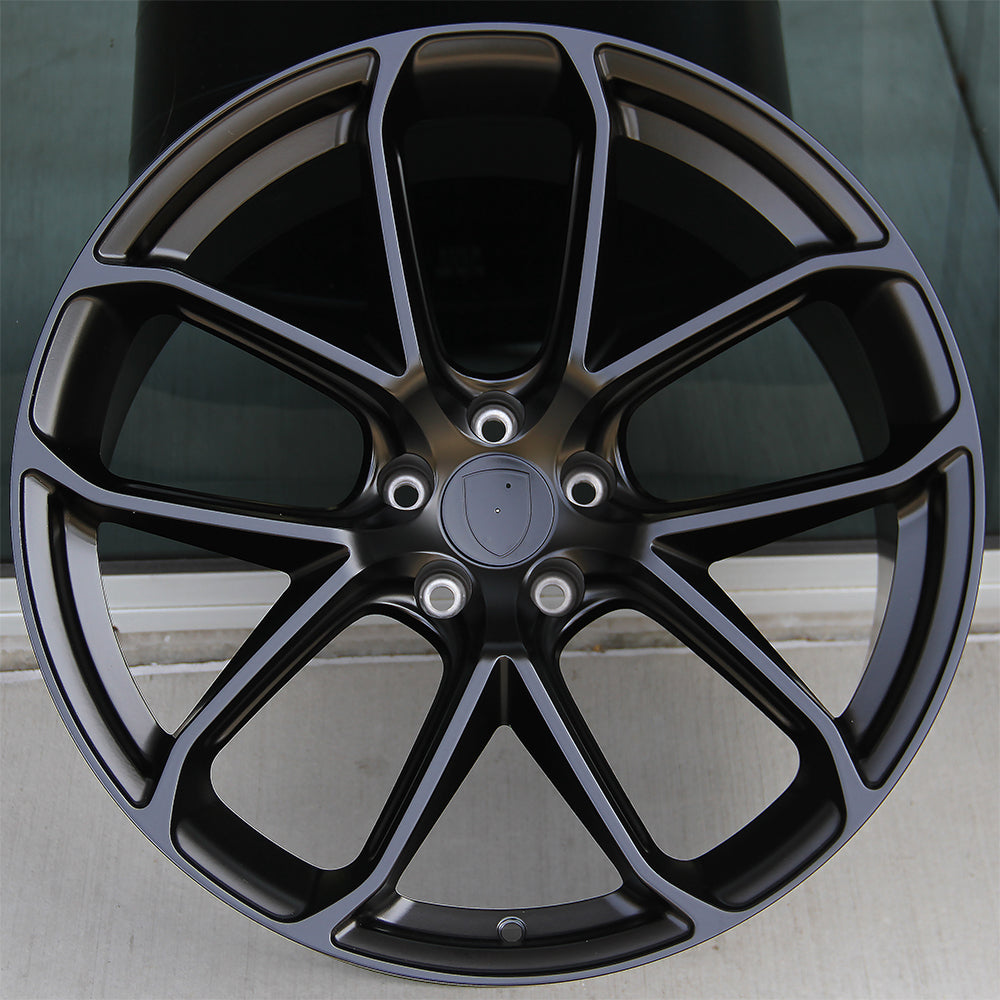 Porsche Wheels P004 22x9.5/22x11.5 5x130 Matte Black fit Cayenne GTS T ...